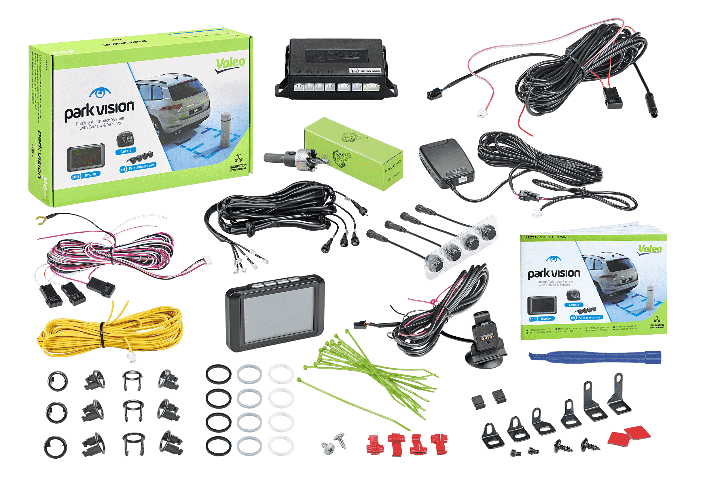 Park Vision™ rear view camera with 4x sensors + TFT Display